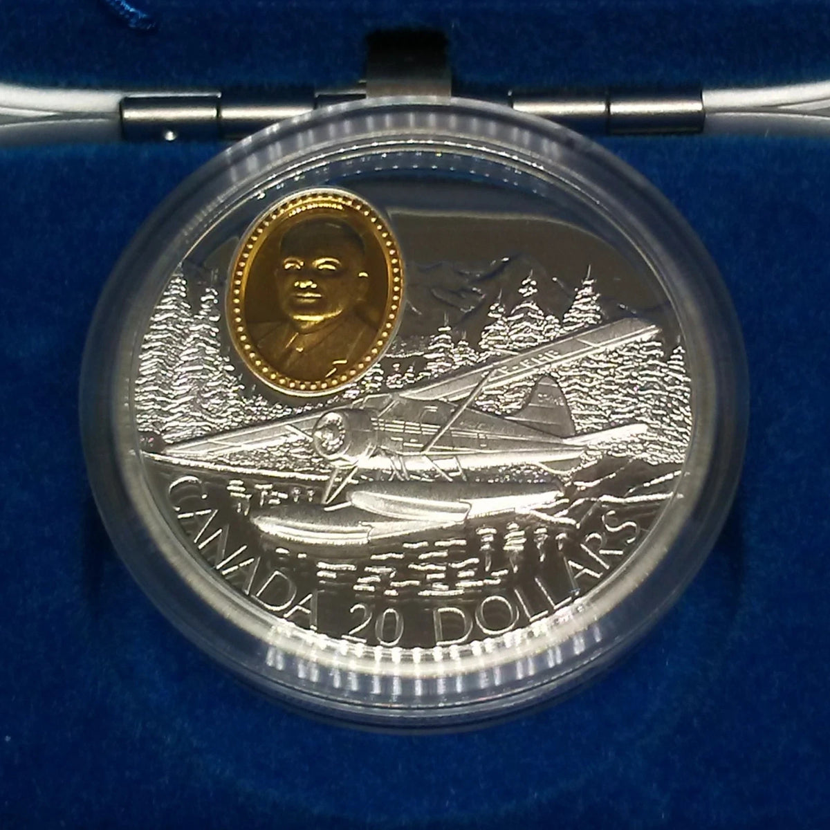 1991 de Havilland Beaver commem. coin silver and gold $20 Canadian GEM ...