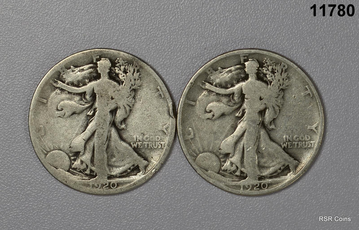 1920 P&S WALKING LIBERY HALF GOOD+ 2 COIN SET SCARCE!! #11780 - Robert ...