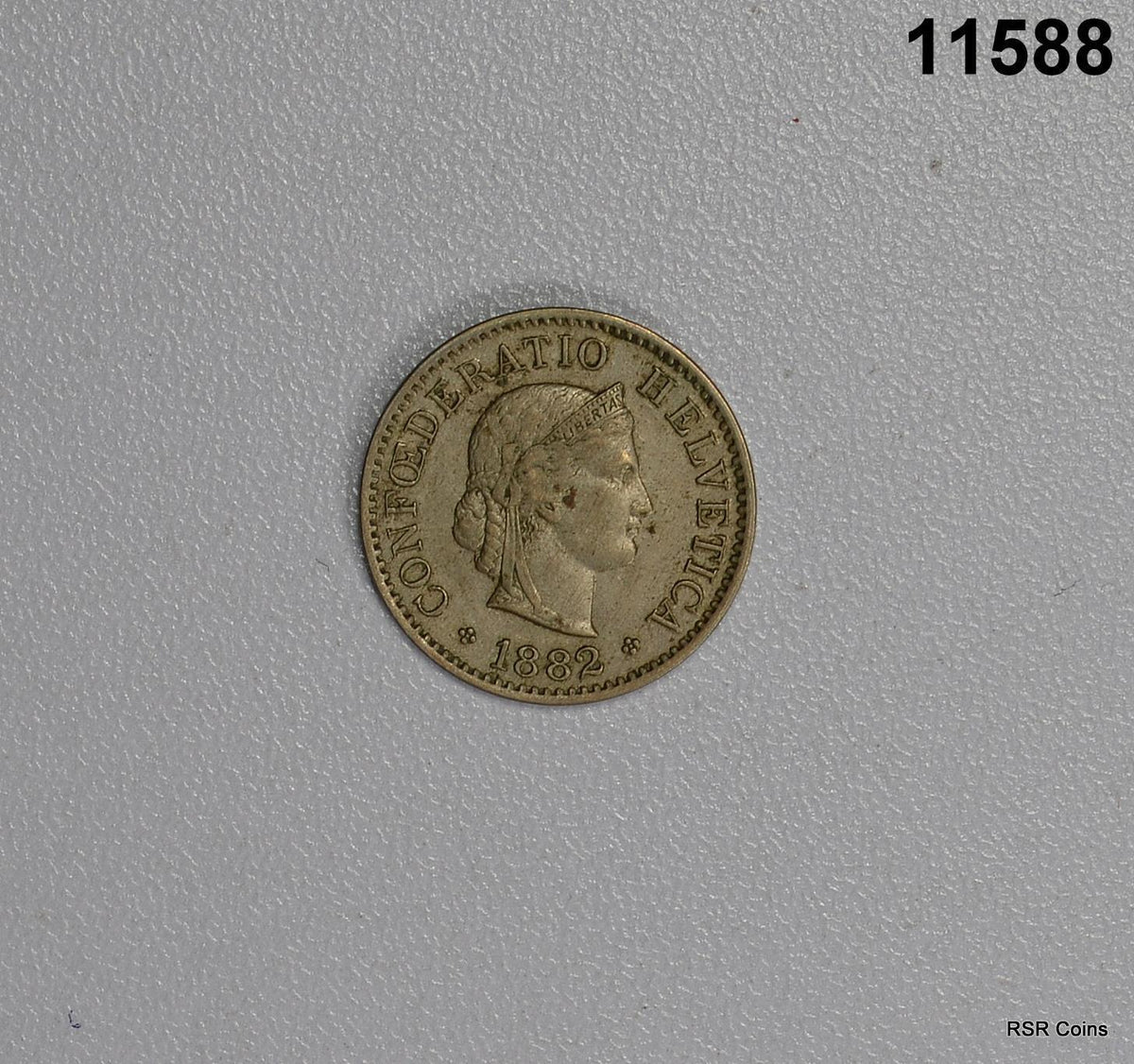 SWISS 1882 5 RAPPEN XF+! #11588 - Robert S. Riemer (RSR)