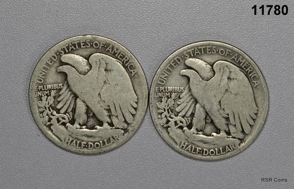 1920 P&S WALKING LIBERY HALF GOOD+ 2 COIN SET SCARCE!! #11780 - Robert ...