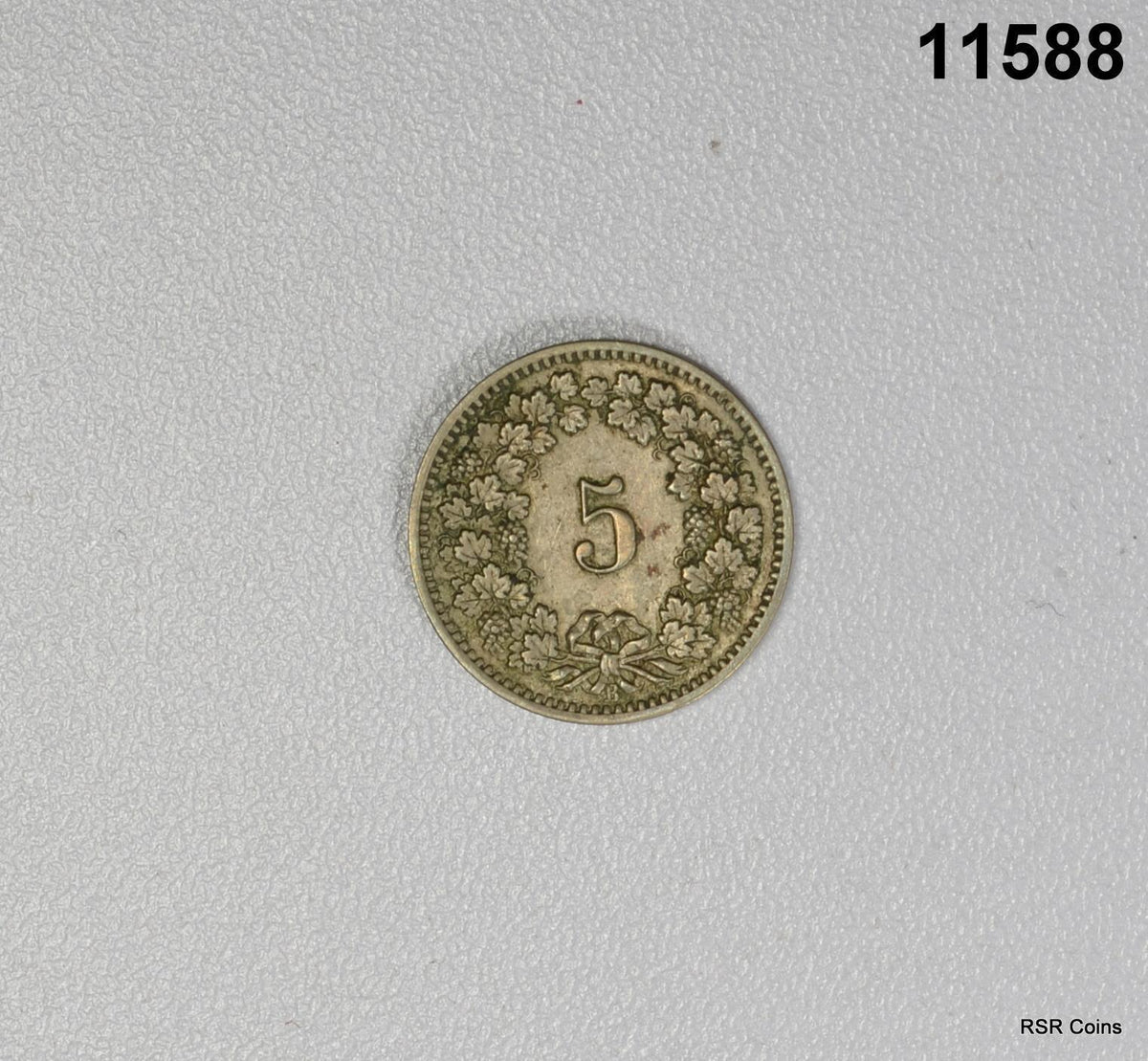 SWISS 1882 5 RAPPEN XF+! #11588 - Robert S. Riemer (RSR)